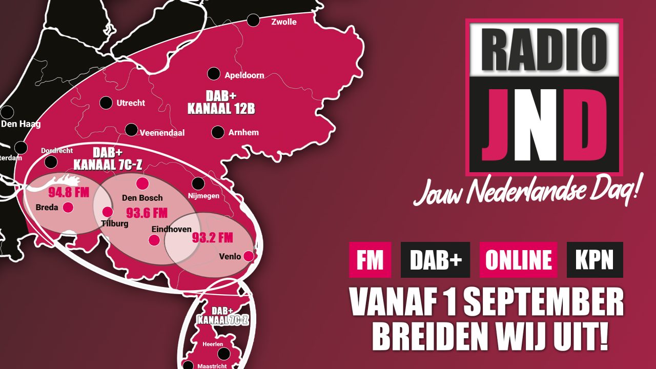 Radio JND breidt vanaf 1 september uit! - Radio JND
